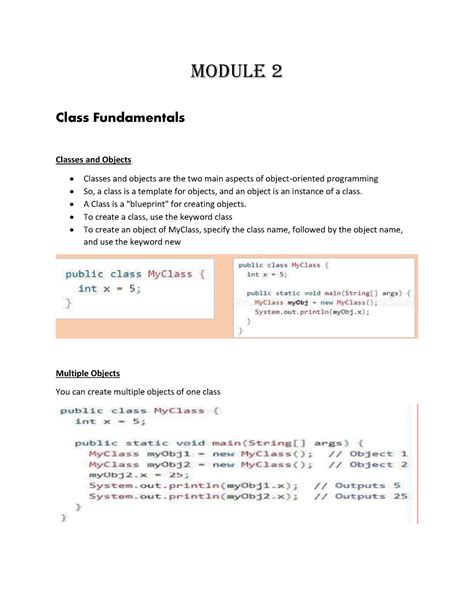 Oop Module 2 Object Oriented Programming Module3 Module 2 Class