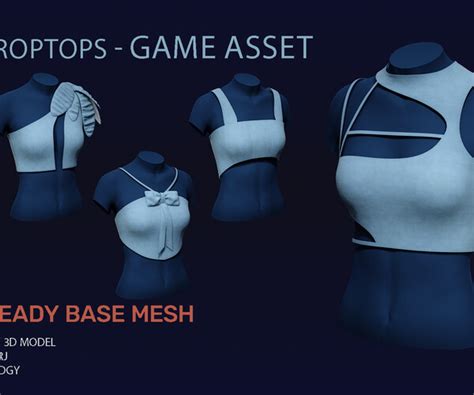 Artstation 15 Crop Top Collection 3d Model Game Assets