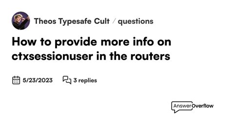 er in the routers theo s typesafe cult