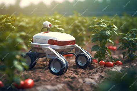 Premium Ai Image Asian Farmers Are Using Smart Robots In Agriculture Futuristic Autonomous