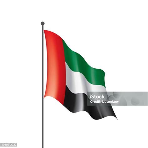 아랍 에미리트 연방 플래그 흰색 배경 벡터 일러스트 레이 션 0명에 대한 스톡 벡터 아트 및 기타 이미지 0명 3차원 형태