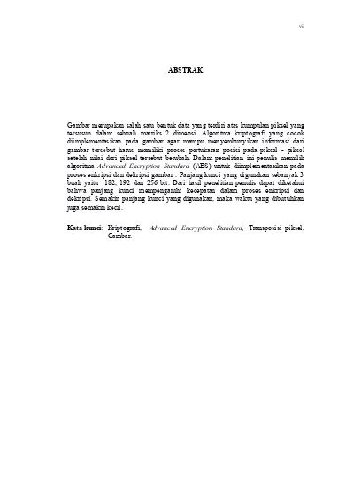 Implementasi Algoritma Advanced Encryption Standard Aes Untuk Mengamankan File Gambar