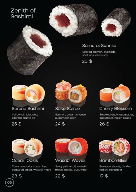 Best 13 Sushi Menu Design Gulustan Javadova Artofit