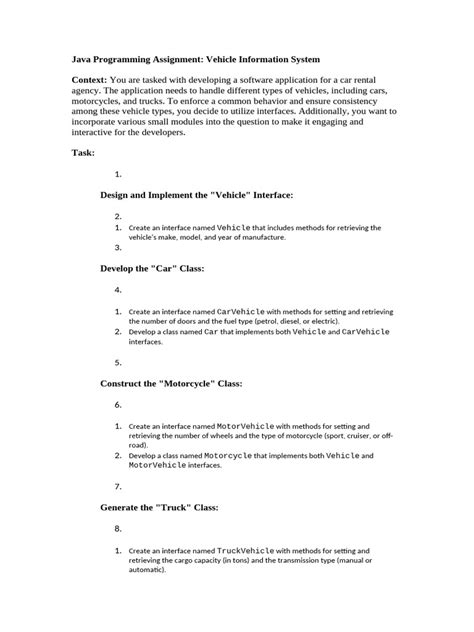 Java Programming Assignment Pdf Interface Computing Method