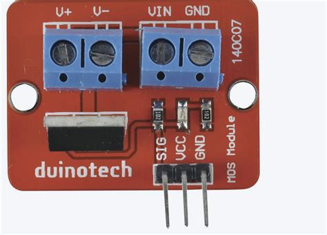 How To Use Duinotech Arduino Compatible 24v 5a Mos Driver Module Pinouts Specs And Examples