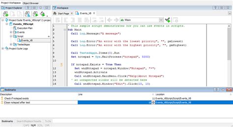 Bookmarks Panel TestComplete Documentation