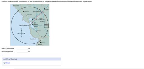Solved North Component Km East Component Km