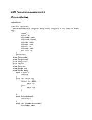 Java Programming Creating And Testing Automobile Objects Course Hero