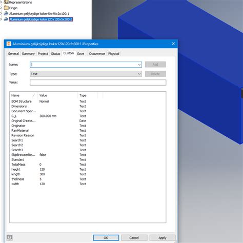 Solved Adding Content Center Structural Shapes Bill Of Materials