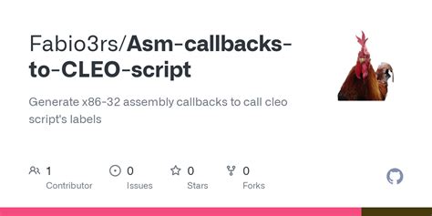 Github Fabio3rsasm Callbacks To Cleo Script Generate X86 32