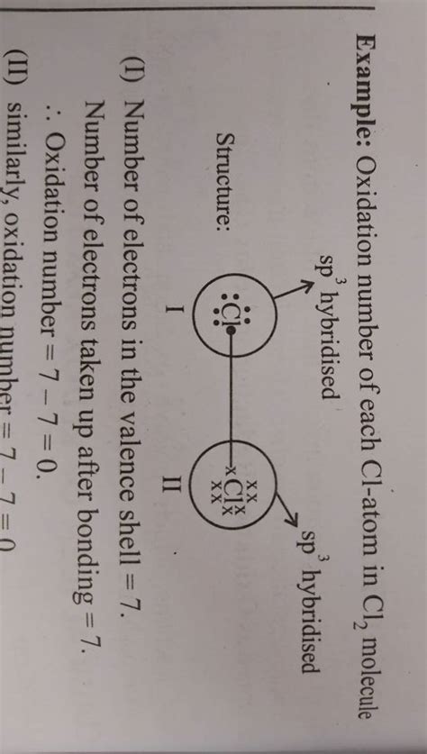 Example Oxidation Number Of Each Cl Atom In Cl Molecule I Number Of