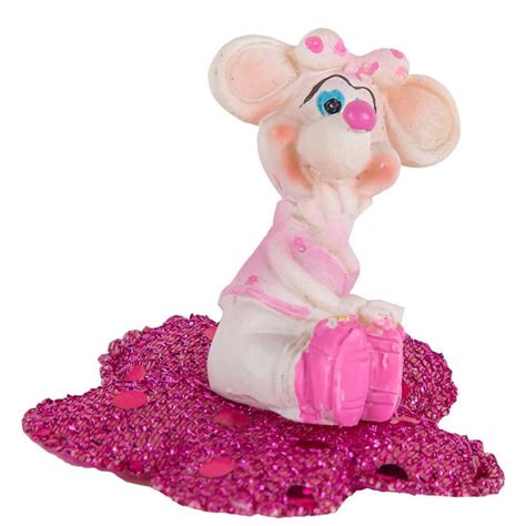 Сувенір миша на квітці — ціна 9 грн у каталозі Статуетки Купити товари для дому та побуту за