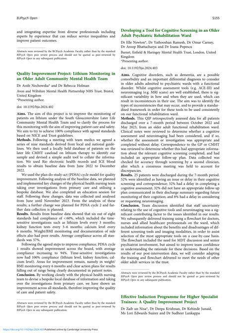 Pdf Developing A Tool For Cognitive Screening In An Older Adult Psychiatric Rehabilitation Ward