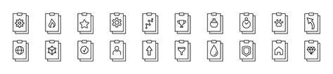 Collection Of Thin Signs Of Clipboard Editable Stroke Simple Linear Illustration For Stores