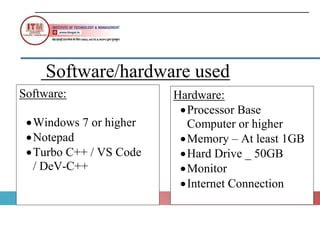 Internship Ppt On C Language PDF