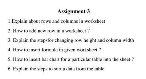 Assignment 31explain About Rows And Columns In Worksheet2 How To Add