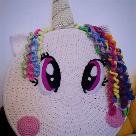 Coussin Licorne Au Crochet Diy Crochet Amigurumi Licorne Crochet