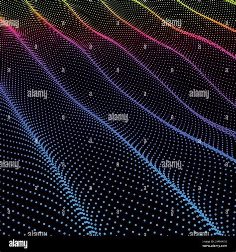 Wavy Grid Background D Abstract Vector Illustration Stock Vector Image Art Alamy