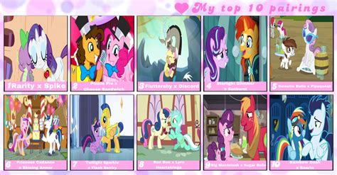 Top 10 Favourite Mlp Fim Couples By Geononnyjenny On Deviantart
