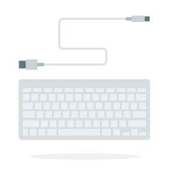 Usb Cable Line Icon Connector And Charger Vector Image