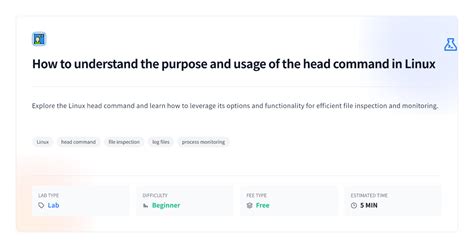 How To Understand The Purpose And Usage Of The Head Command In Linux