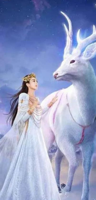 Fantasy Deer With Princess Free Download