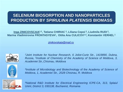 Pdf Selenium Biosorption And Nanoparticles Production … Past Isinns Isinn 23