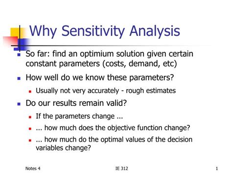 Ppt Why Sensitivity Analysis Powerpoint Presentation Free Download