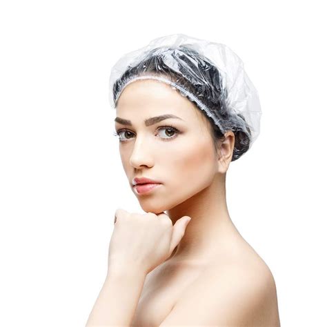 50pcs Disposable Shower Caps Waterproof Hair Caps For Spa Travel