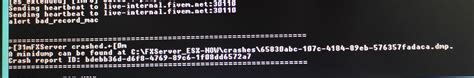 FXServer Crashed Alert Bad Record Mac Server Discussion Cfx Re Community