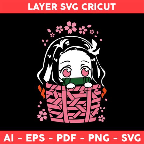 Nezuko Chibi Svg Kamado Nezuko Svg Nezuko Svg Demon Slaye Inspire