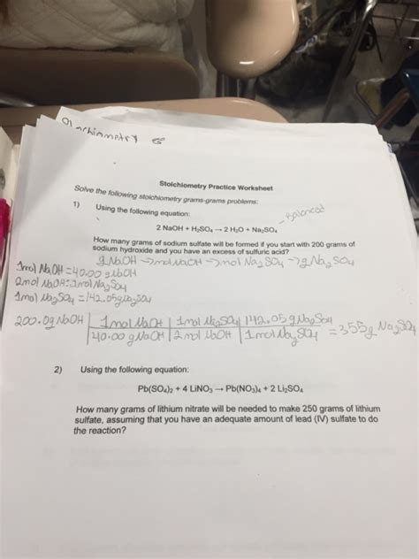 Solved Stoichiometry Practice Worksheet Solve The Following Worksheets Library