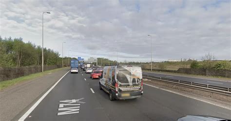 Crash On M74 Sees Two Lanes Shut Down By Police Near Daldowie Glasgow