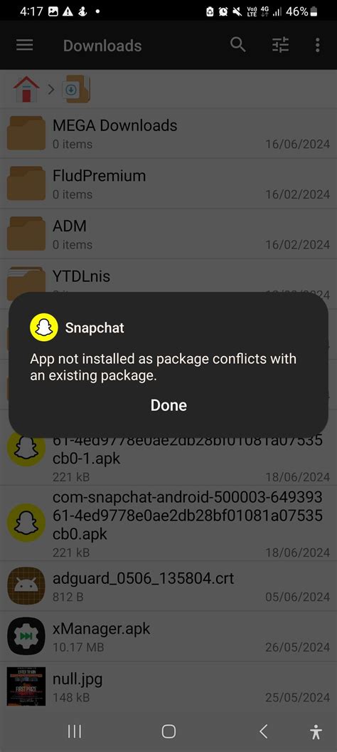 after uninstalling snapenhance snapchat doesnt install r snapenhanceapp