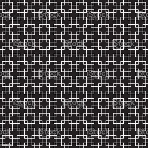 Seamless Interlocking Geometric Pattern Background Stock Illustration