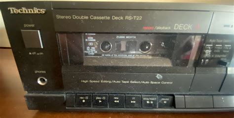 Technics Stereo Double Cassette Deck Rs T22 Beck Auctions Inc