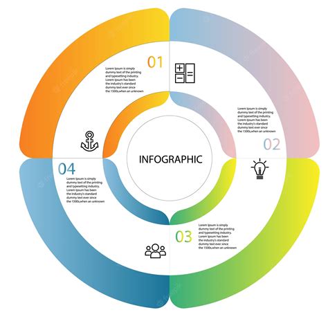 Premium Vector Infographic With Circle Shape Vector Template Process