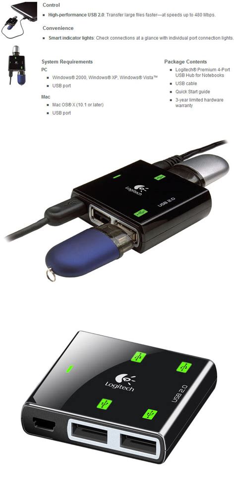 Buy Logitech Premium Port Usb Hub P Usb Pc Case Gear Australia