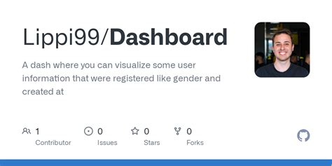 Github Lippi Dashboard A Dash Where You Can Visualize Some User Information That Were