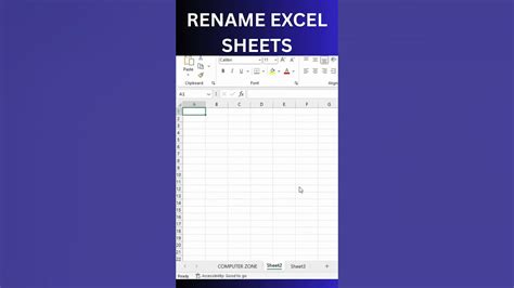 Rename Excel Sheets Youtube