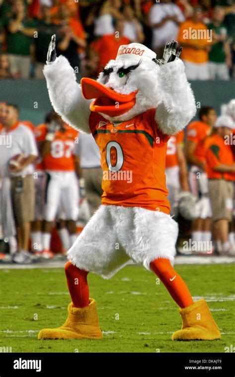 Sept 17 2011 Miami Florida Us Miami Hurricanes Mascot