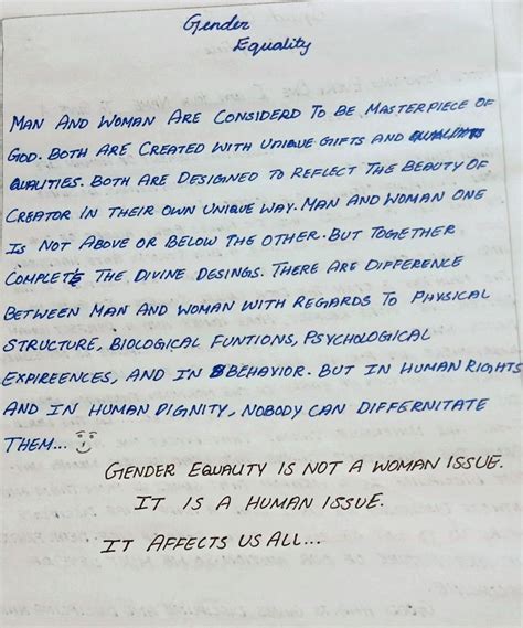 Speech Gender Equality Gender Issues English Speech