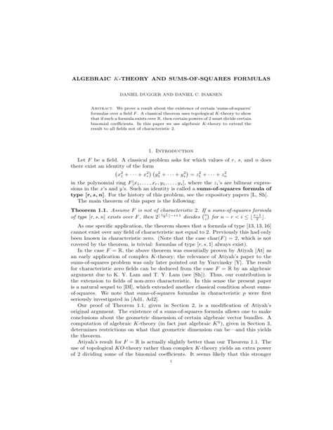 Algebraic K Theory And Sums Of