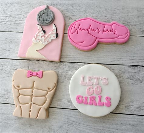Lets Go Girls Last Disco Hens Sugar Cookies Bridal Party Naughty Cookies Penis Cookies