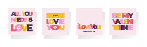 해피 발렌타인 데이 포스터는 마음과 현대적인 타이포그래피로 설정되어 있습니다 현대 간단한 추상 배경입니다 광고 템플릿 배너 표지 라벨 전단지 소셜 미디어의 평면 디자인 14