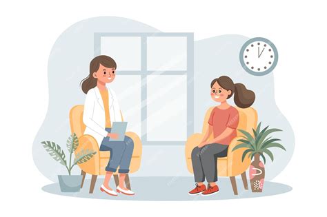 Psicoterapia En Línea Chica Hablando Con Un Psicólogo En La Pantalla