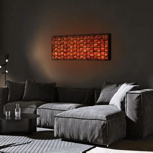 Vertical Wood Led Wall Art Backlit Lighted Rustic Modern Led Wall Art