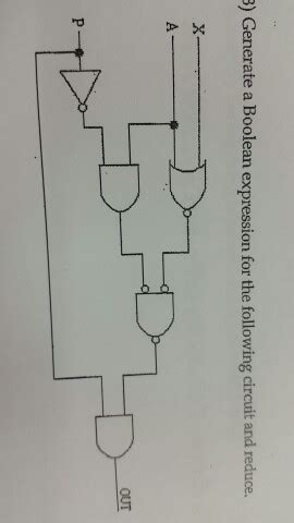 Solved Generate A Boolean Expression For The Following Chegg Com