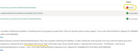 incremental refresh in dataflow gen2 fails microsoft fabric community