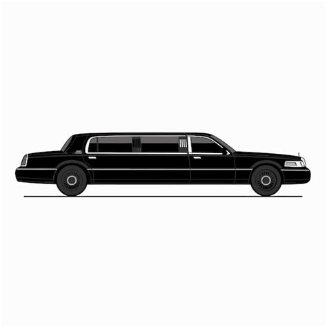 Premium Vector Black Limo Iconluxury Limousine Car